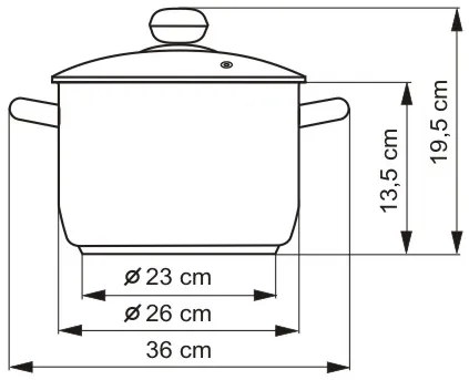 KOLIMAX - české nerezové nádobí Hrnec s poklicí KOLIMAX CERAMMAX PRO STANDARD - granit černý, 26 cm, 6,5 l