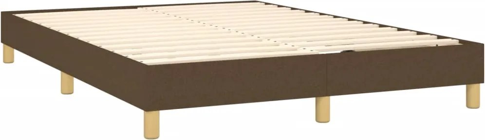 Box spring postel s matrací tmavě hnědá 140x200 cm textil 3140460