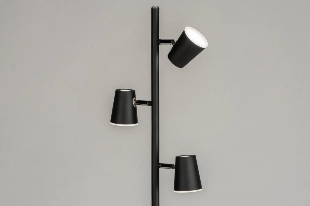 Stojací designová LED lampa se stmívačem Ferranta Black