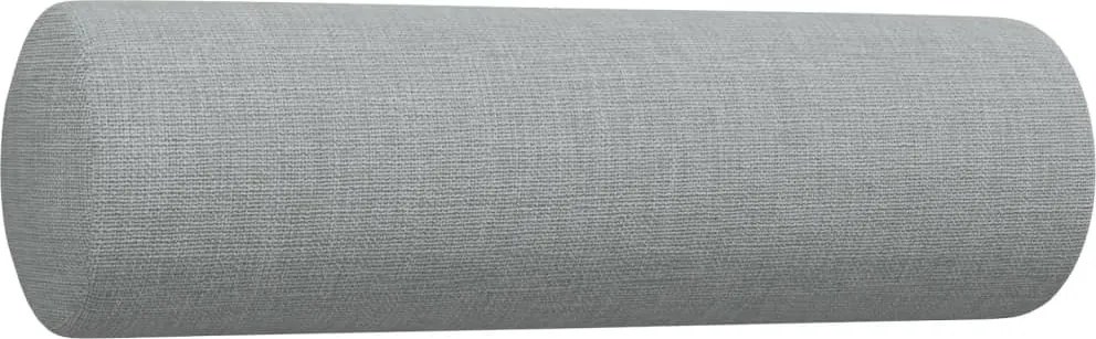 3dílná sedací souprava s polštáři světle šedá textil 3278303
