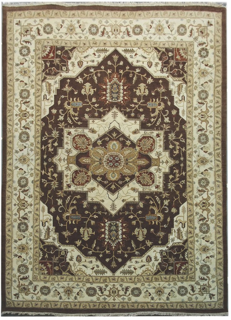 Diamond Carpets koberce Ručně vázaný kusový koberec Diamond DC-SIRAPI Brown/ivory Rozměry koberců: 120x170