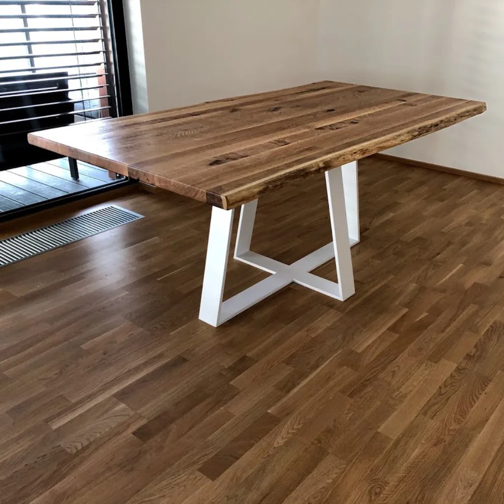 KULHÁNEK Designový jídelní stůl 180x95 cm Velikost desky: 150x80 cm, Odstín podnože: antracit - RAL 7016