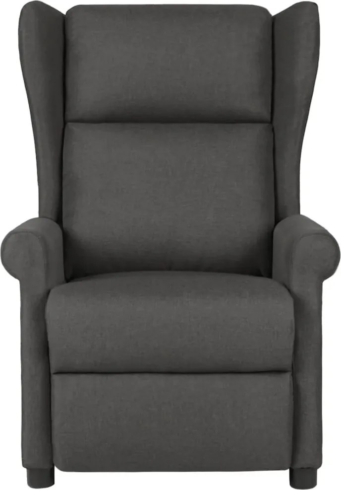 Polohovací křeslo tmavě šedé textil 340950
