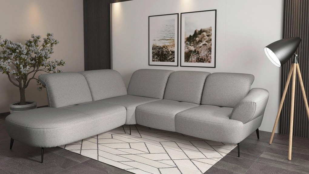 XXXLutz ROHOVÁ SEDAČKA, textil, světle šedá Sit & More - Sedací soupravy - 000144013294