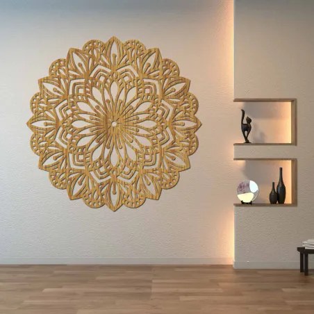 Dřevěná mandala Harmonie – Elegantní dekorace na zeď | SENTOP HDF0252