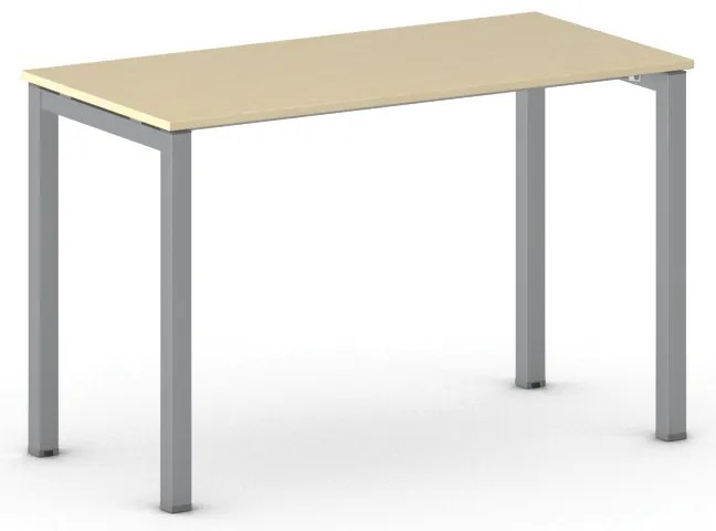 Kancelářský stůl PRIMO SQUARE, 120x60 cm, šedostříbrná podnož, bříza
