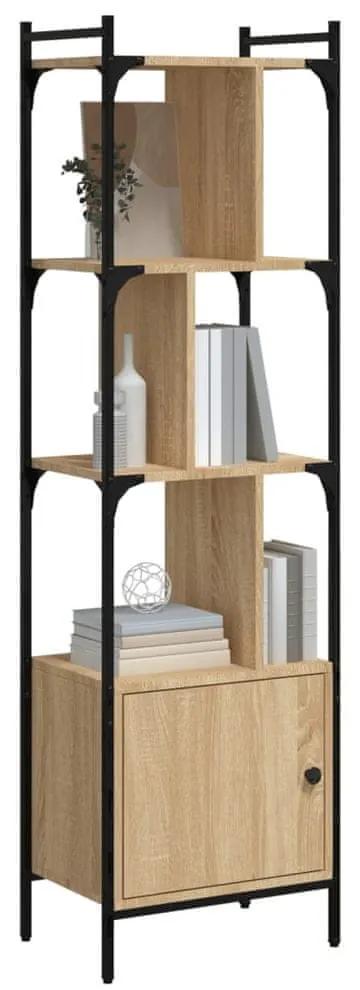 Petromila Knihovna s dvířky dub sonoma 44,5x30x154,5 cm kompozitní dřevo