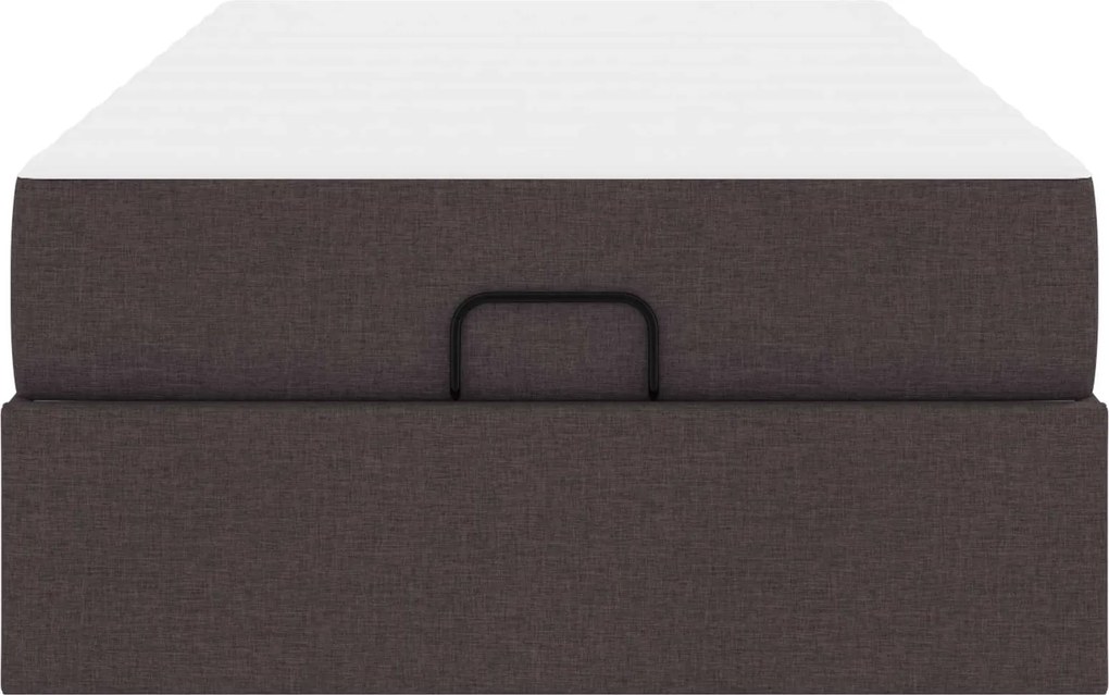 Rám postele s matrací 2 ks Žlutohnědá textil 3399469