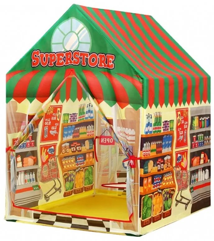 HOMESTYLING Dětský stan na hraní 95 x 72 x 102 cm SUPERMARKET KO-SP5000010supe