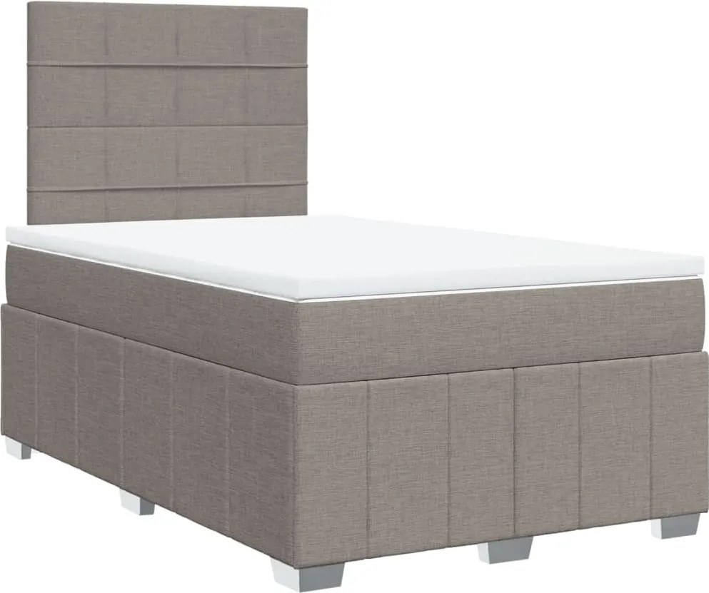 Box spring postel s matrací taupe 120x190 cm textil 3291611