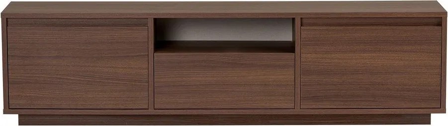 TV stolek v dekoru ořechu v tmavě přírodní barvě 160x42x30 cm Sentinel – Kalune Design