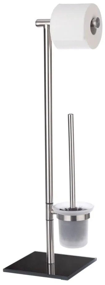 Držák na toaletní papír a kartáč z nerezové oceli Wenko Lima