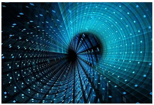 Fototapeta Futuristická modrá spirála 3D 200x135cm FT2815A_1AL