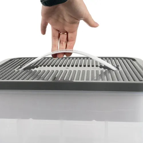 KRUZZEL Box se stavebnicí se 3 úrovněmi - organizér na hračky - Kruzzel