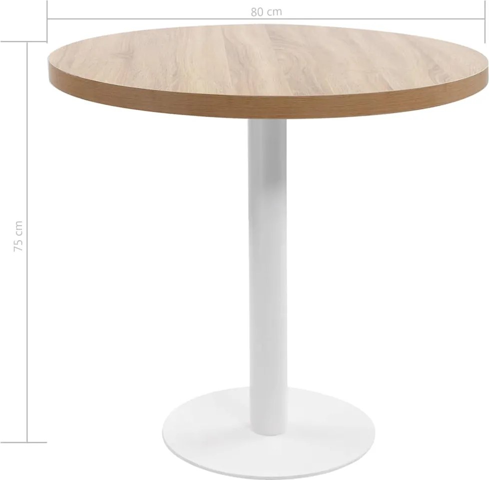 Bistro stolek světle hnědý 80 cm MDF 286423