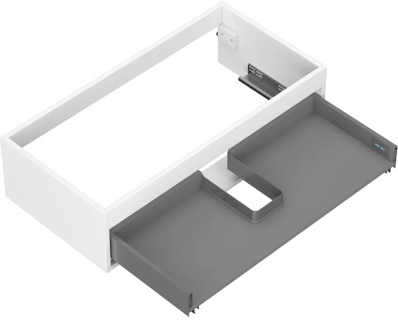 Mexen Box-A, závěsná skříňka 90 cm, 1 zásuvka, bílá matná, 91AX0-0900-235-1-01