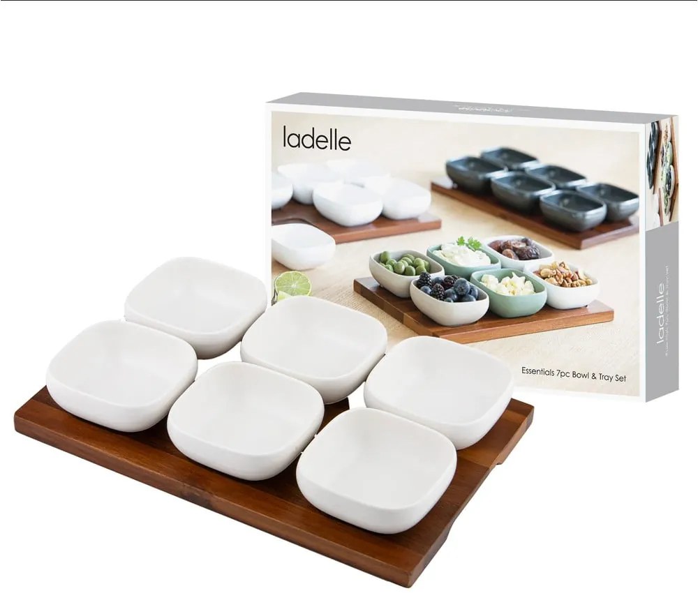 Bílá porcelánová servírovací sada 6 ks Essentials – Ladelle