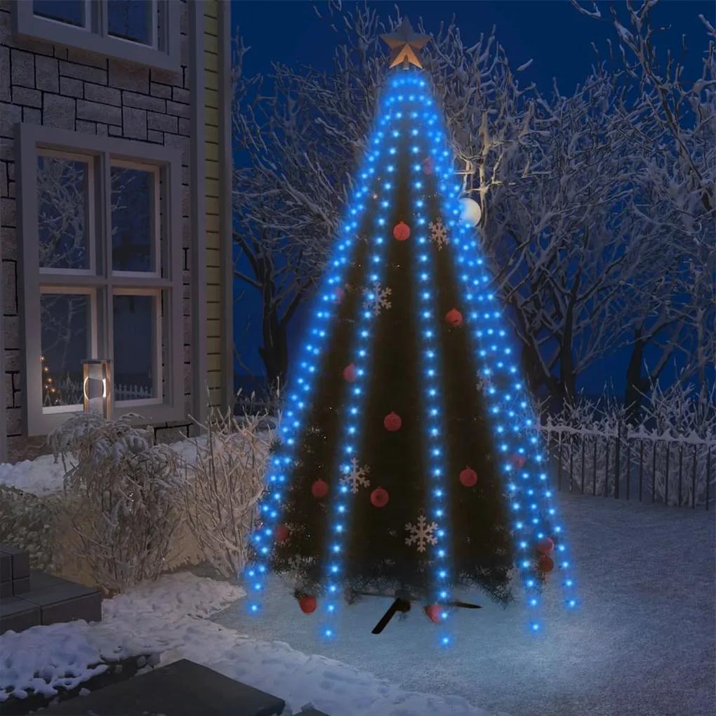 Světelná síť na vánoční stromek 250 modrých LED diod 250 cm - Default Title