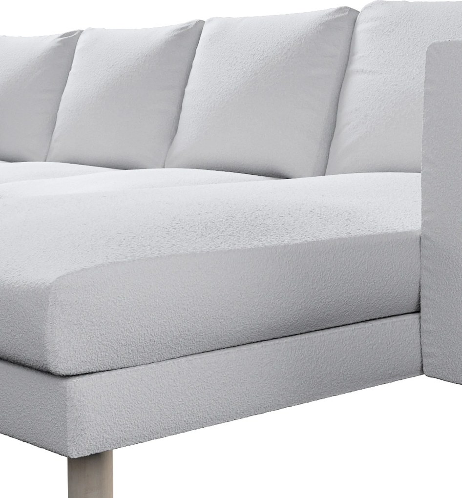 Potah na pohovku IKEA Norsborg 4-místná se šezlongem barva bílá látka pletený vzor
