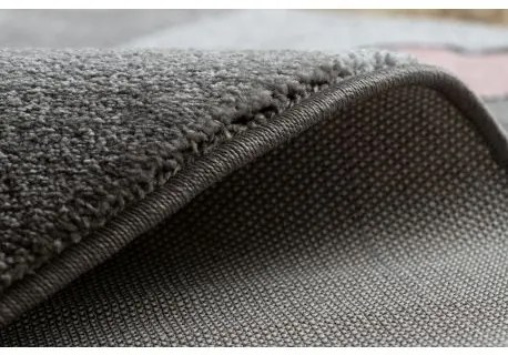 Dywany Luszczow Kusový koberec kulatý PETIT JEDNOROŽEC, šedý Rozměr koberce: 120 cm KRUH