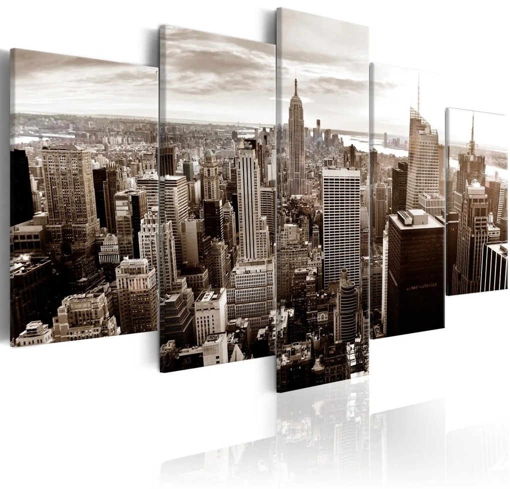 Vícedílný obraz Manhattan + háčky a hřebíčky ZDARMA Velikost (šířka x výška): 200x100 cm