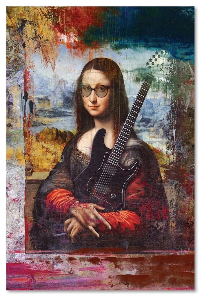 Gario Obraz na plátně Mona Lisa s kytarou - Jose Luis Guerrero Rozměry: 40 x 60 cm