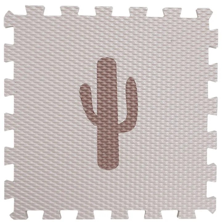 Minideckfloor Kaktus Barevná kombinace: Bílý se zlatým kaktusem