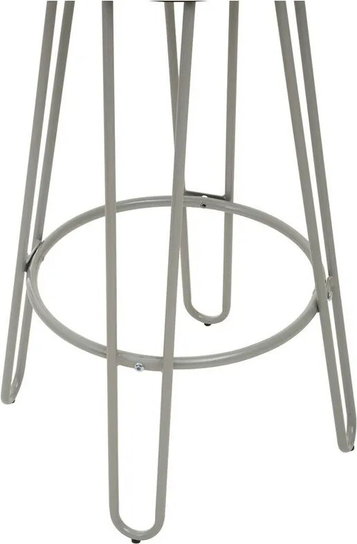 Šedá/v tmavě přírodní barvě barová stolička z jilmového dřeva (výška sedáku 75 cm) District – Premier Housewares