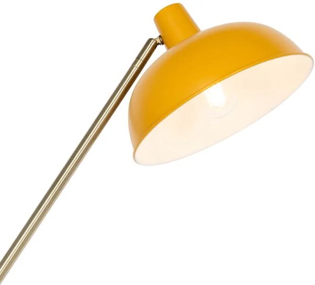Stojací retro lampa žlutá Milton Yellow