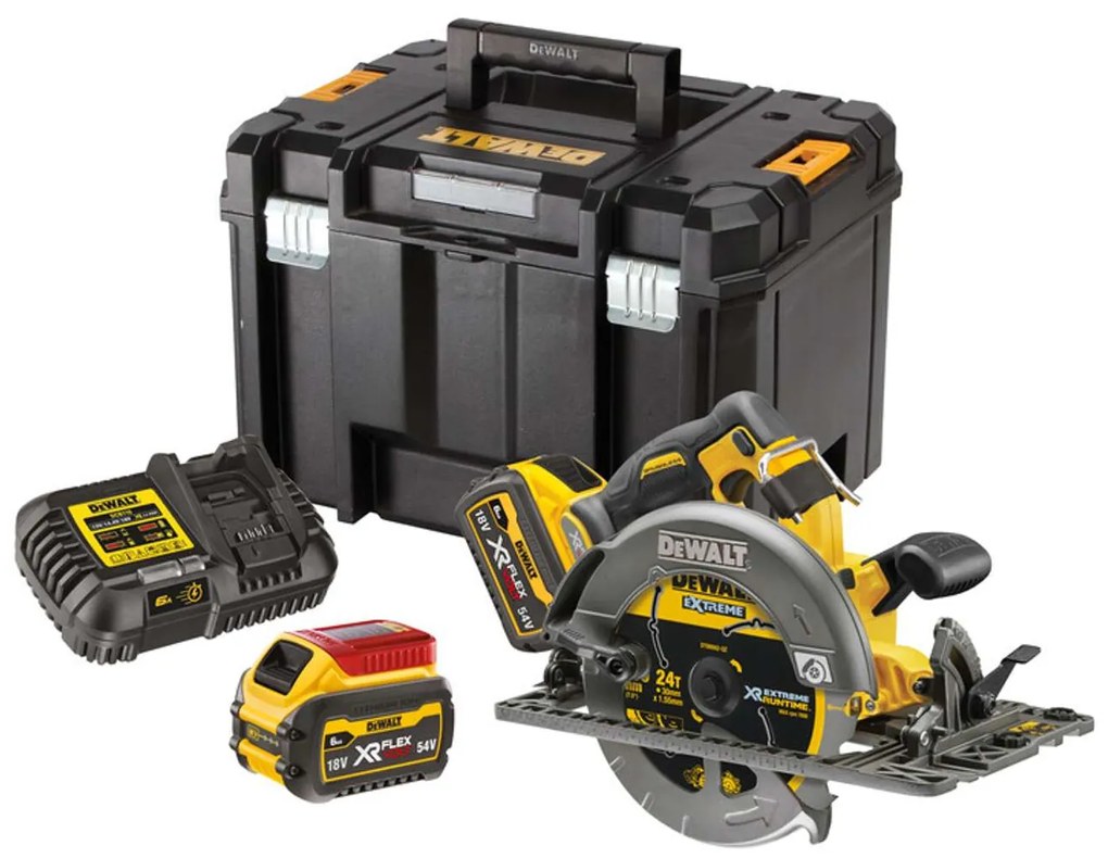 DeWALT - 54V AKU kotoučová pila 190 mm, 2x aku 6,0 Ah FLEXVOLT, nabíječka DCS579T2