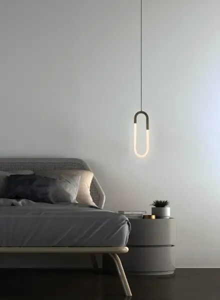 LED moderní lustr Nexus černá