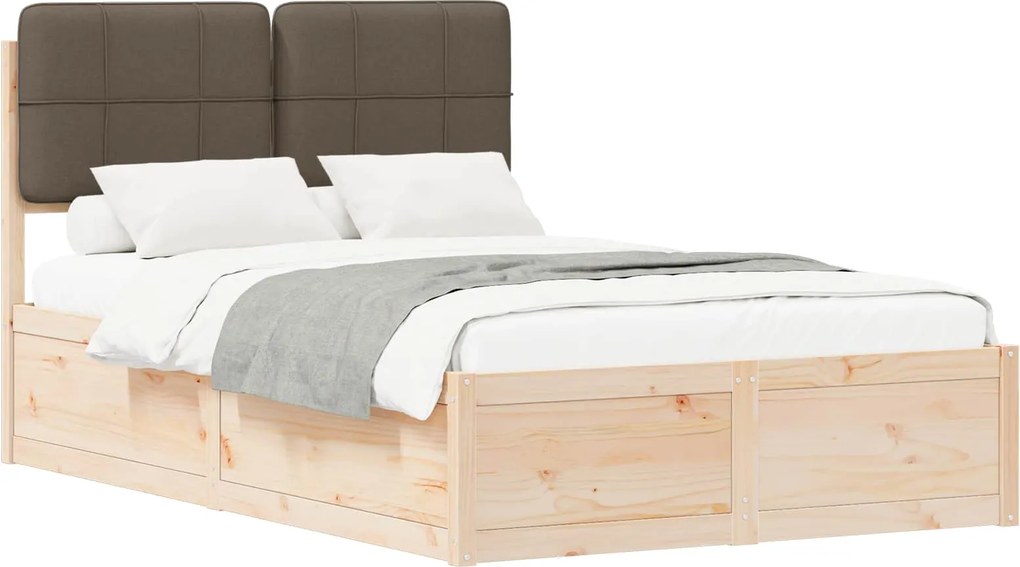 Rám postele s čalouněným čelem s čelo Taupe 120 x 190 cm 3405545