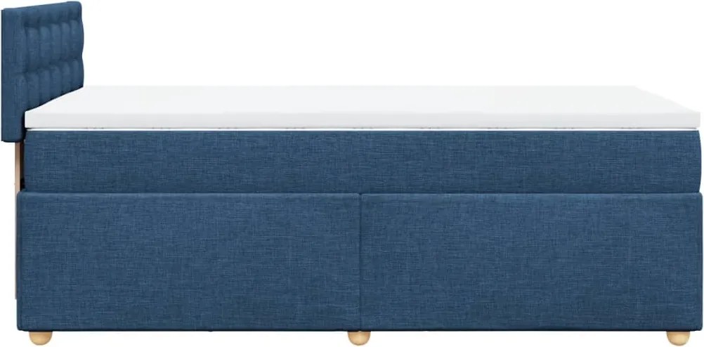Box spring postel s matrací modrá 80x200 cm textil 3288827