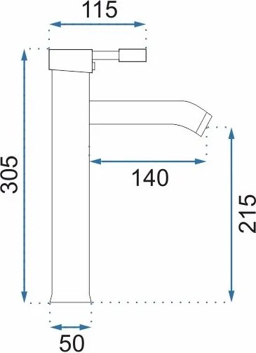 Rea GRAF - Vysoká umyvadlová baterie, Chromová, REA-B0027