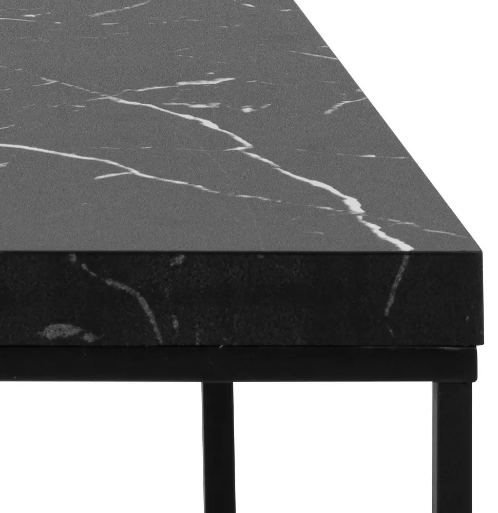 Konferenční stolek Barossa 110 cm černý mramor/černý