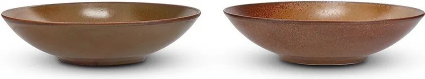 Hnědý hluboký porcelánový talíř ø 26 cm Ovio – BonBistro