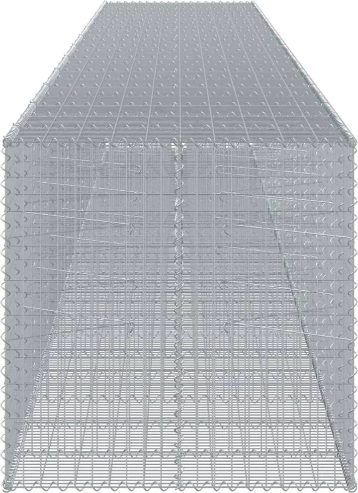 Gabionový koš s víkem 1 150 x 100 x 100 cm pozinkované železo 3295211