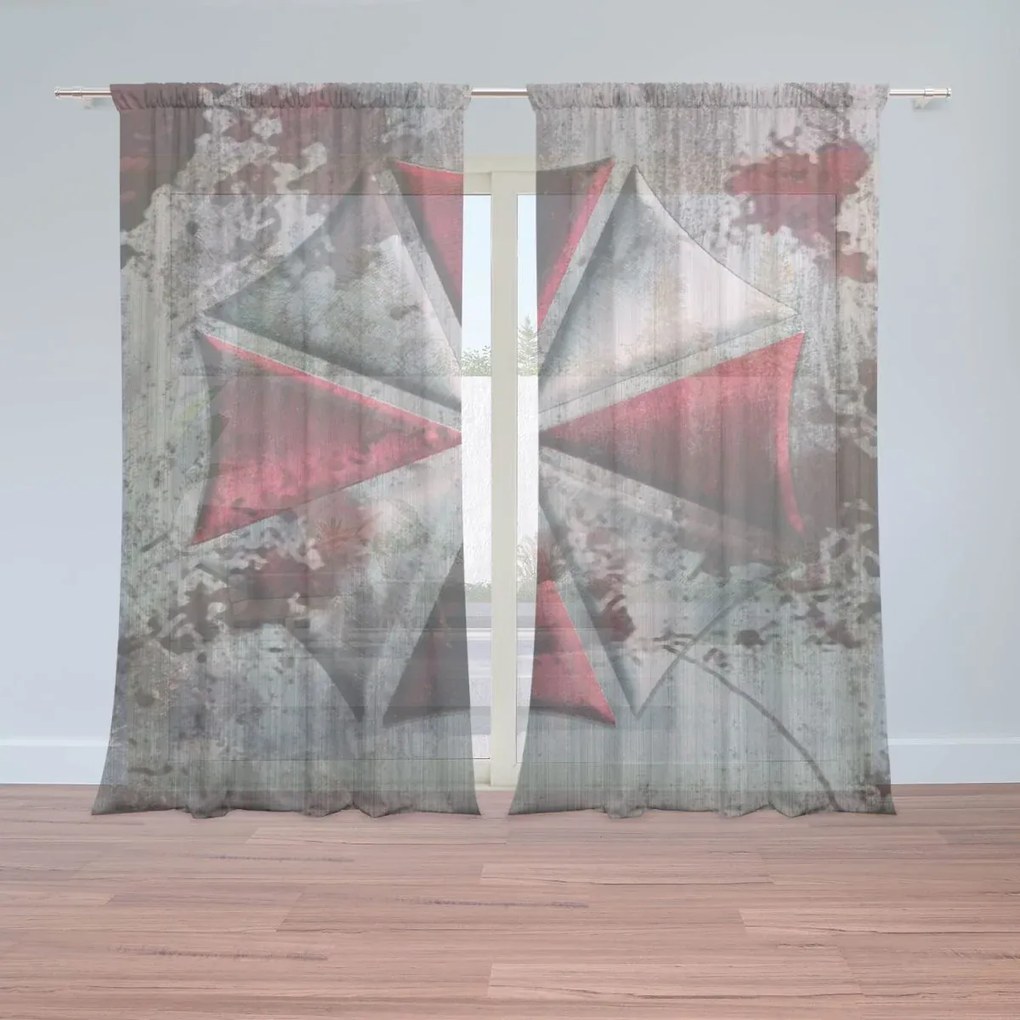 Sablio Záclony Resident Evil Umbrella Corporation Steel: 2ks 150x250cm