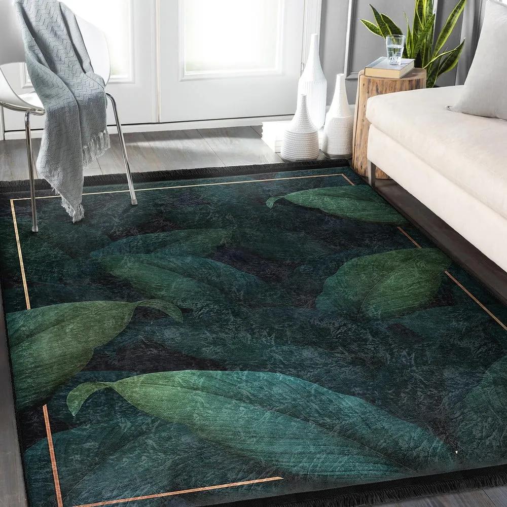 Tmavě zelený koberec běhoun 80x200 cm – Mila Home