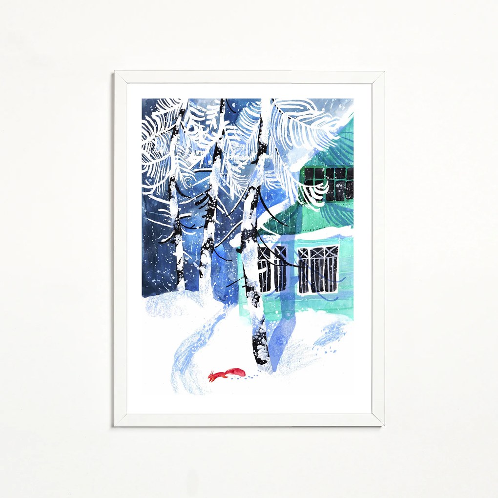 Kateřina Coufalová | Zima Rám: Bílý, Velikost: 30 x 20 cm