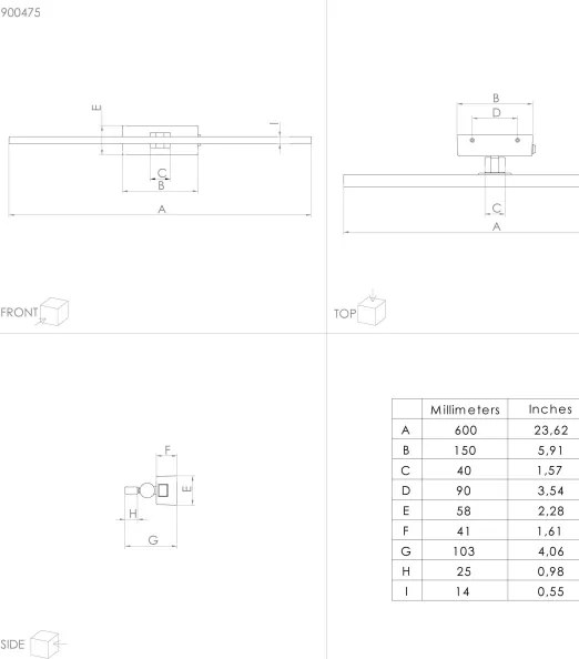 Eglo 900475 - LED Koupelnové osvětlení zrcadla VERDELLO LED/5W/230V IP44 černá