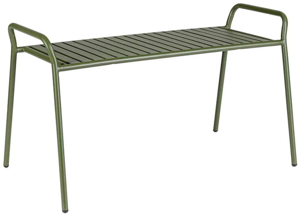 Zelená kovová zahradní lavice Bizzotto Dalia 88 cm