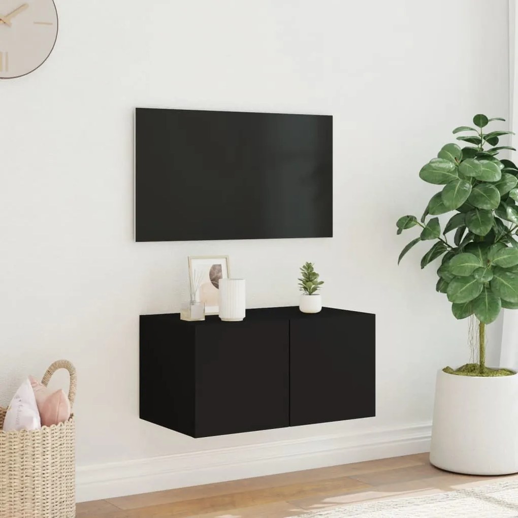 vidaXL Nástěnná TV skříňka s LED osvětlením 60x35x31 cm [837269] Barva: kouřový dub