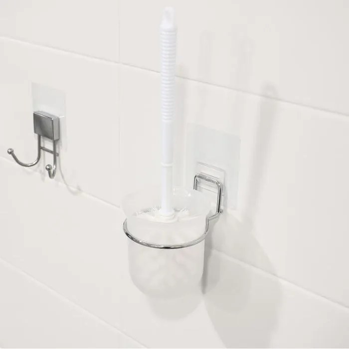 Samolepicí WC štětka na stěnu Compactor Bestlock Magic systém bez vrtání, chrom