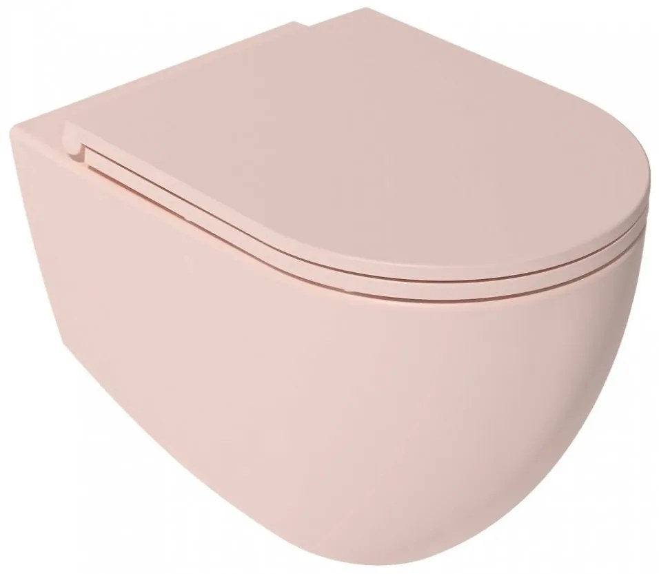 Isvea INFINITY WC sedátko, SLIM, odnímatelné, Soft Close, růžová Salmon 40KF0541I-S