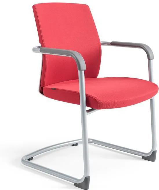 Jednací židle Office More JCON WHITE — více barev, nosnost 120 kg Červená