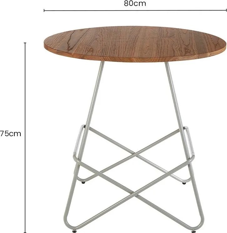 Kulatý jídelní stůl z jilmového dřeva ø 80 cm District – Premier Housewares