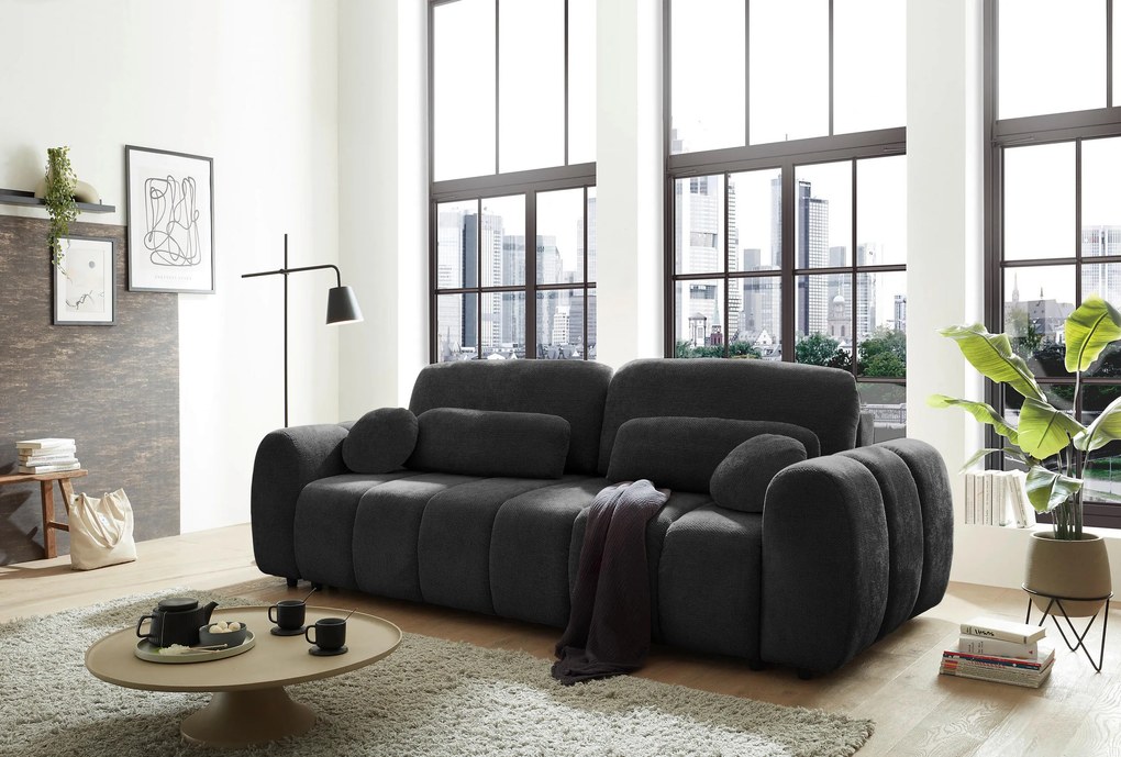 XXXLutz ROZKLÁDACÍ POHOVKA, textil, černá MID.YOU - Rozkládací pohovky - 002220054303