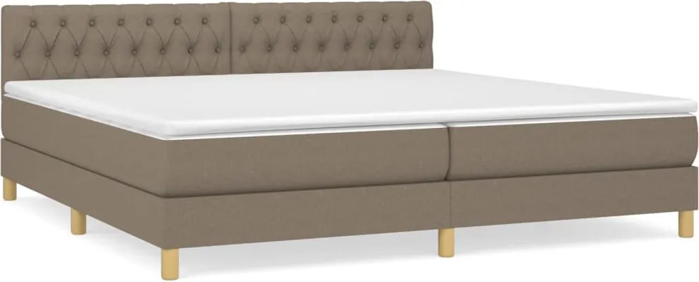 Box spring postel s matrací taupe 200x200 cm textil 3140885
