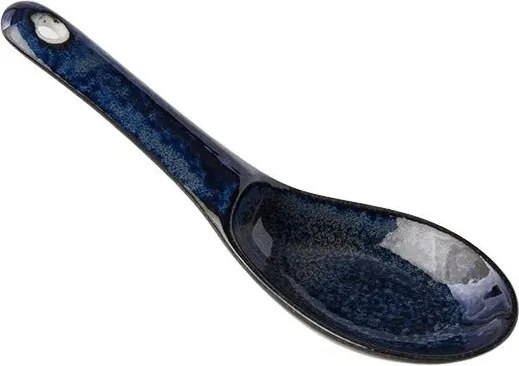 Lžíce made in japan japonská ramen lžíce indigo blue 15 cm modrá keramika